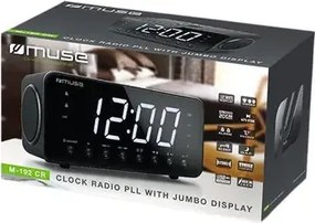 Muse M-192 CR černá / Budík s rádiem / FM / 3.5mm