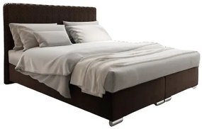 Manželská postel 140 cm Boxspring Penarth Comfort (tmavě hnědá) (s roštem, matrací a úl. prostorem). 1056278