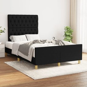 Rám postele bez matrace černý 120 x 200 cm textil 3125286