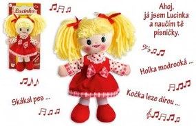 Teddies Panenka Lucinka hadrová plyš 30cm česky zpívající