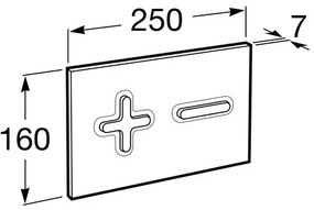 Roca In-Wall PL6 Ovládací tlačítko, bílá/chrom mat A890085005