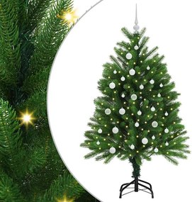 Vánoční stromeček s 150 LED diodami s stojanem Zelená 120 cm PE 3396312