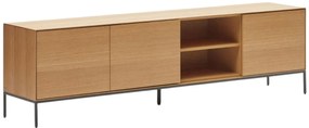 OnaDnes -20% Dubový TV stolek Kave Home Vedrana II. 195 x 40 cm