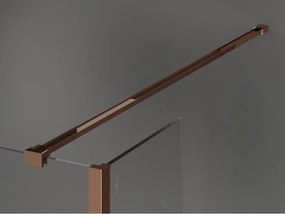 Mexen Kioto, sprchový kout typ Walk-in 90 x 30 cm, 8mm čiré sklo, profil růžové zlato, 800-090-212-60-00-030