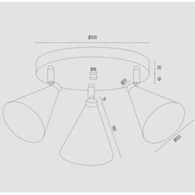 Argon 6245 - Bodové svítidlo LUCINDA 3xE14/7W/230V zelená