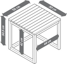 Tchibo - Odkládací stolky - barva: hnědá