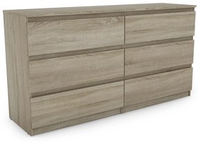 Široká komoda Carlos, dub sonoma, 150 cm