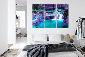Vícedílný obraz Vodopád Huay Mae Khamin Nedostatek Nedostatek Plátno Canvas 180x120