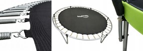 TRENDIE Trampolína s vnitřní sítí 252 cm zelená + žebřík