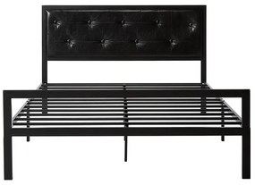 Hanna kovový postelový rám s roštem jako dárek, ve více rozměrech a barvách - černý 160x200 cm
