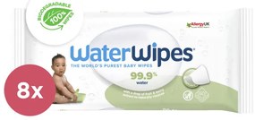 8x WATERWIPES Vlhčené obrousky bez obsahu plastů Soapberry 60 ks ( 480 ks )