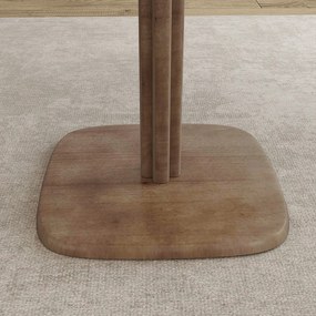 HOMCOM Jídelní stůl pro 4 osoby moderní design kuchyňský stůl s dřevěným povrchem, 70 x 70 cm, hnědý