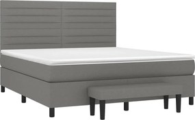 Box spring postel s matrací tmavě šedá 160x200 cm textil 3136686