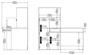 Tvilum Psací stůl Felix 173 dub sonoma/bílá