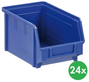 Plastové boxy BASIC typ B, 146 x 237 x 124 mm, 24 ks, modré