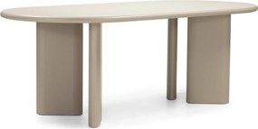 Jídelní oválný stůl Lima 220 cm tmavě béžový