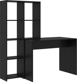 Stůl s policí Černý dub 138,5 x 55 x 143 cm Kompozitní dřevo 3337250