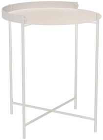 OnaDnes -20% Bílý kovový zahradní odkládací stolek HOUE Edge 46,5 cm