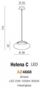 Designový lustr Helena C