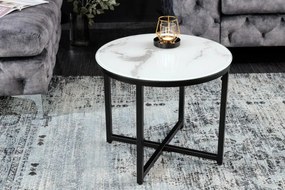 Odkládací stolek Elegance 50cm bílý mramor/ 42165