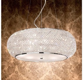 Ideal Lux - Křišťálový lustr na lanku PASHA 6xE14/40W/230V pr. 40cm lesklý chrom