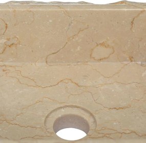 Umyvadlo krémové 30 x 30 x 13 cm mramor 149174