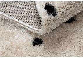 Kusový koberec shaggy Dots krémový 120x170cm