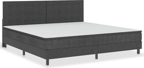 Postel boxspring tmavě šedá textil 200 x 200 cm 3054715