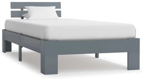 Rám postele šedý masivní borové dřevo 90 x 200 cm 283166