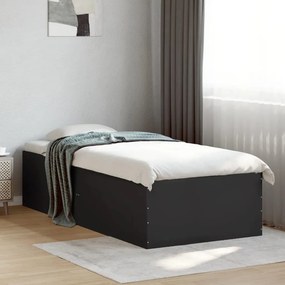 Rám postele černý 75 x 190 cm kompozitní dřevo 3280980
