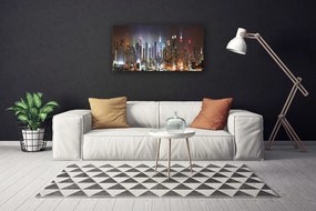 Obraz na plátně Noc Město New York 125x50 cm