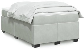 Box spring postel s matrací světle šedá 120x190 cm samet 3285269