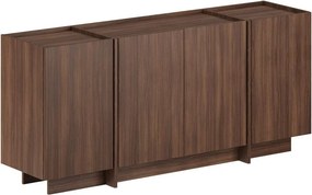 Komoda v dekoru ořechu s dírou na kabely v tmavě přírodní barvě 180x80x45 cm Dorma – Kalune Design