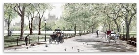 Obraz Styler Canvas Watercolor Central Park II, 60 x 150 cm