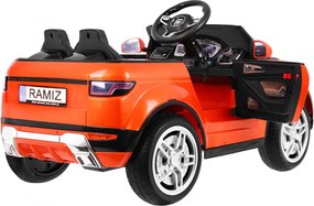 Ramiz Elektrické autíčko Rapid Racer pro děti, oranžové SUV + dálkové ovládání