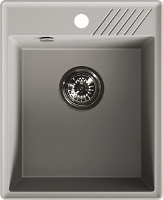 Laveo Hub, 1-komorový granitový dřez 394x485x204 mm, šedá, LAV-SPH_510Y