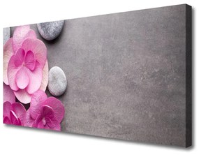 Obraz na plátně Květiny Kameny Zen Lázně 100x50 cm