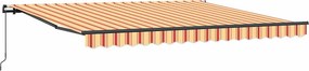 Stahovací markýza Žlutá a oranžová 400 × 300 cm 3330531