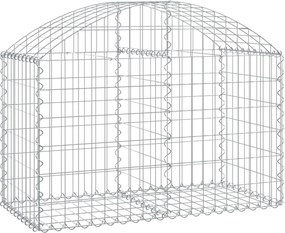 Klenutý gabionový koš 100 x 50 x 60/80 cm pozinkované železo 153433