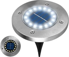 Zahradní dekorační svítidlo LTC LXLL1218, 16 x LED, solární, nerez, 6000K