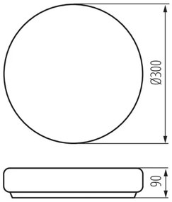 Kanlux 8812 - Koupelnové stropní svítidlo PERAZ 1xE27/60W/230V pr. 30 cm IP44