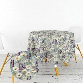Ervi Gobelínový ubrus na stůl kulatý - Kouzlo levandule a heřmánku