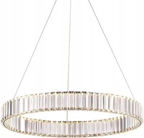 Bohemia Brass 40 Al – Led křišťálový lustr s kroužkem, 40 cm, mosaz