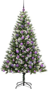 Umělý vánoční stromeček s umělým sněhem 300 LED Teplá bílá 3395448