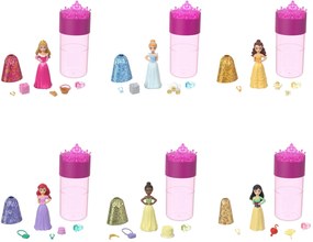 Panenka disney princess color reveal - královská malá panenka na večírku 1ks