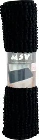 MSV CHENILLE černá / Koupelnová předložka / mikrovlákno / protiskluzov