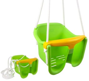 Houpačka Baby zelená plast 33x24x28cm nosnost 25kg v síťce 12m+