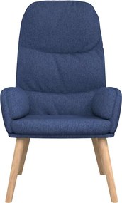 Relaxační křeslo modré textil 340994