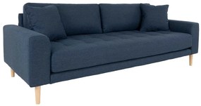 Designová 3-místná sedačka Ansley 210 cm tmavě modrá