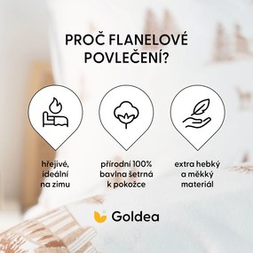 Goldea flanelové povlečení - beskydy 140 x 200 a 70 x 90 cm